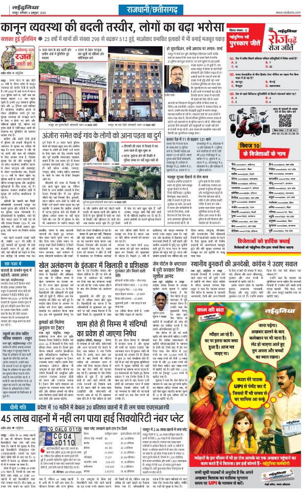Rajnandgoan Epaper 04 Oct 2025: Naidunia Rajnandgoan Newspaper Edition ...