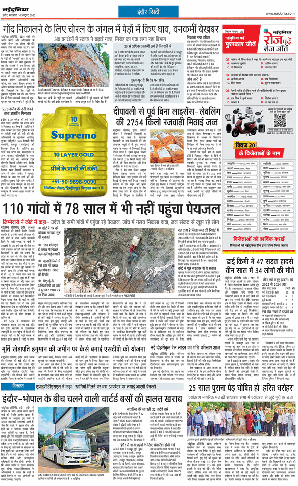Indore Epaper 14 Oct 2025: Naidunia Indore Newspaper Edition Online in ...