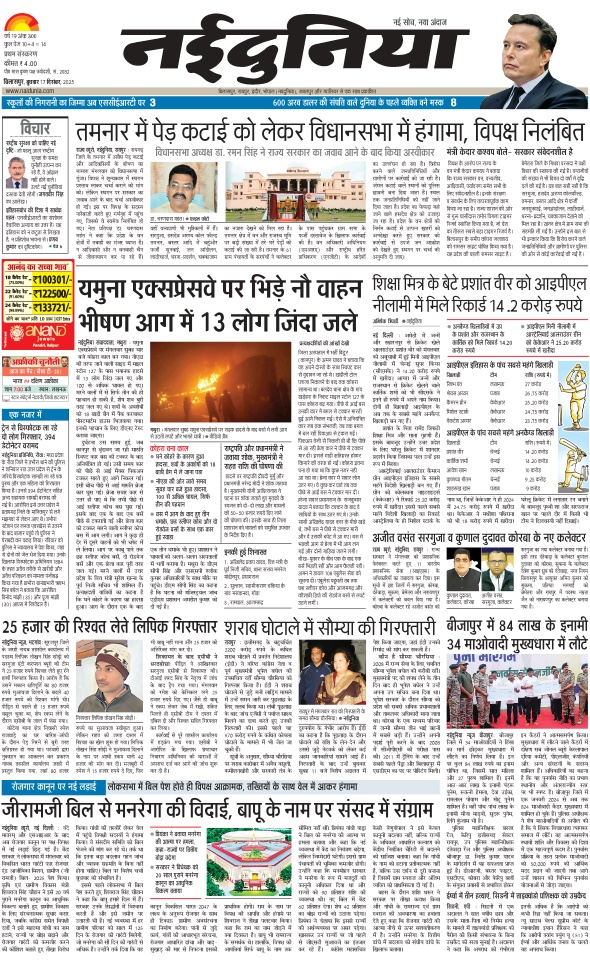 NaiDunia Epaper: Daily MP Newspaper and Chhattisgarh News Paper Online