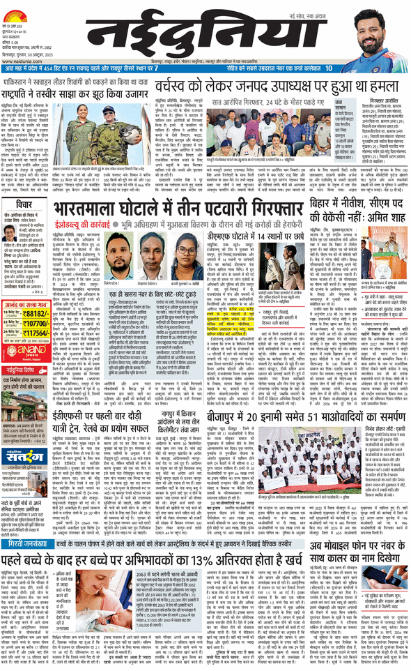 NaiDunia Epaper: Daily MP Newspaper and Chhattisgarh News Paper Online